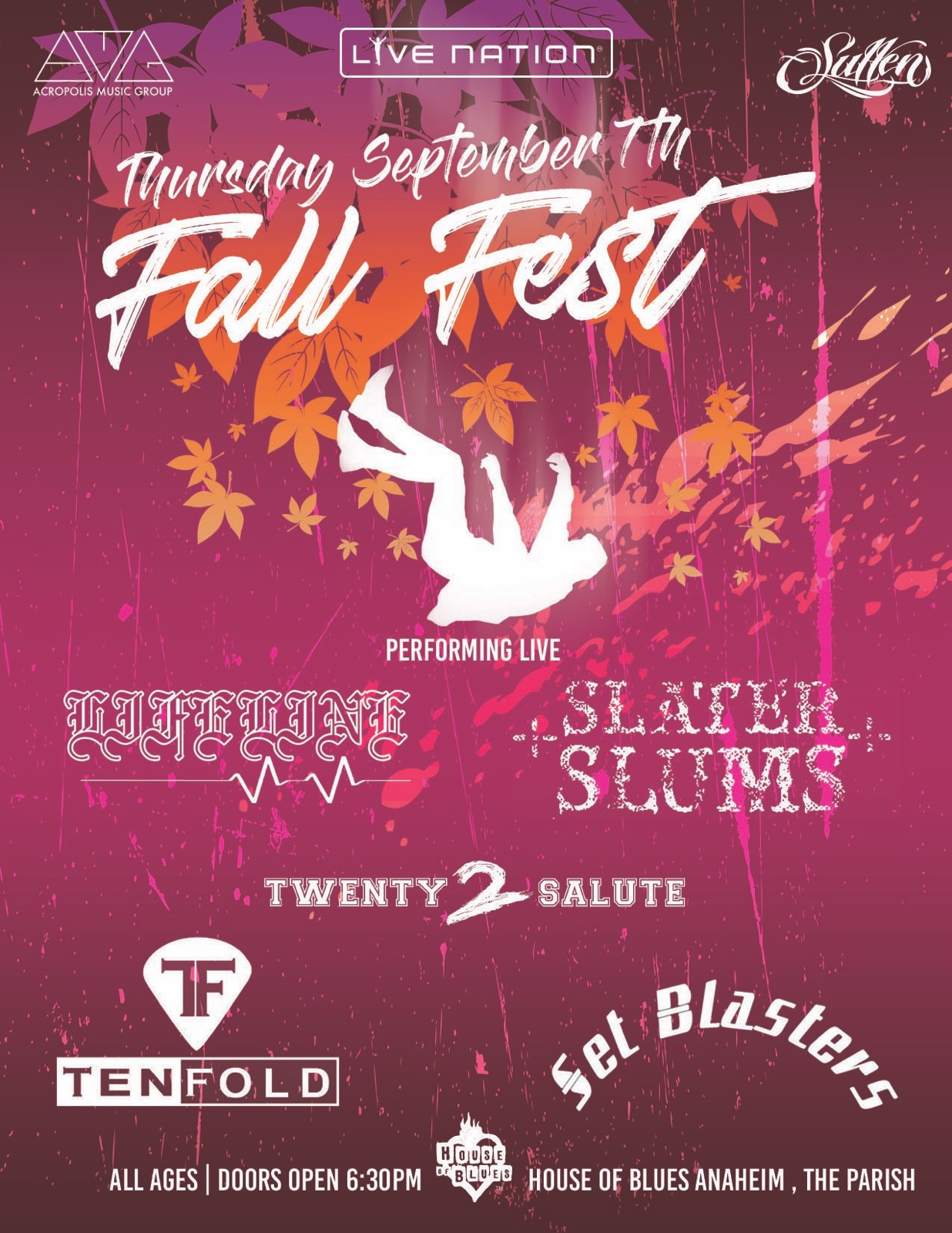 acropolisTickets.com - FALLFEST at the House of Blues with 22 SALUTE