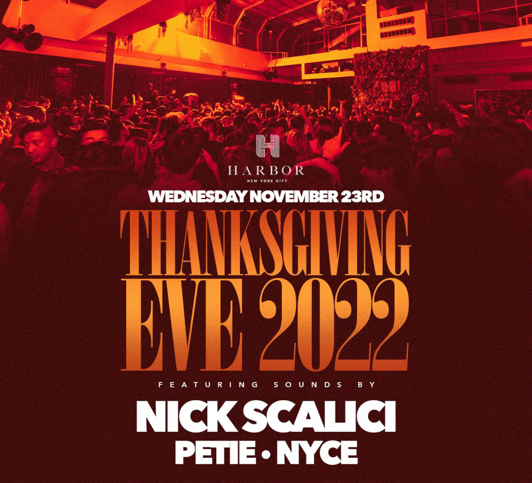 NYCNewYears.com - 2022 Thanksgiving Eve Party at Harbor Rooftop