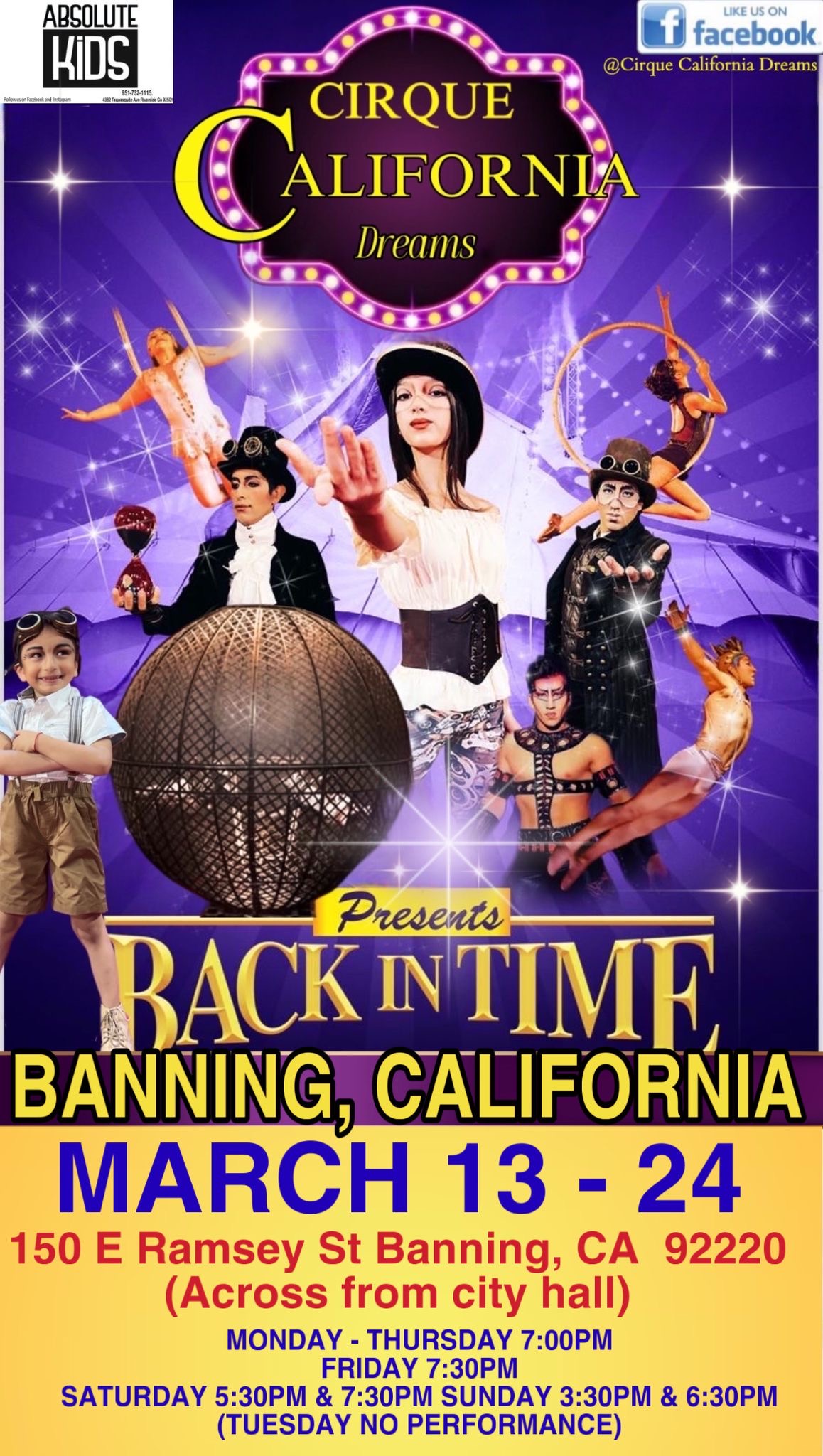 Cirque California Dreams - Thursday, 7:00pm - March 13th, 2025 ...