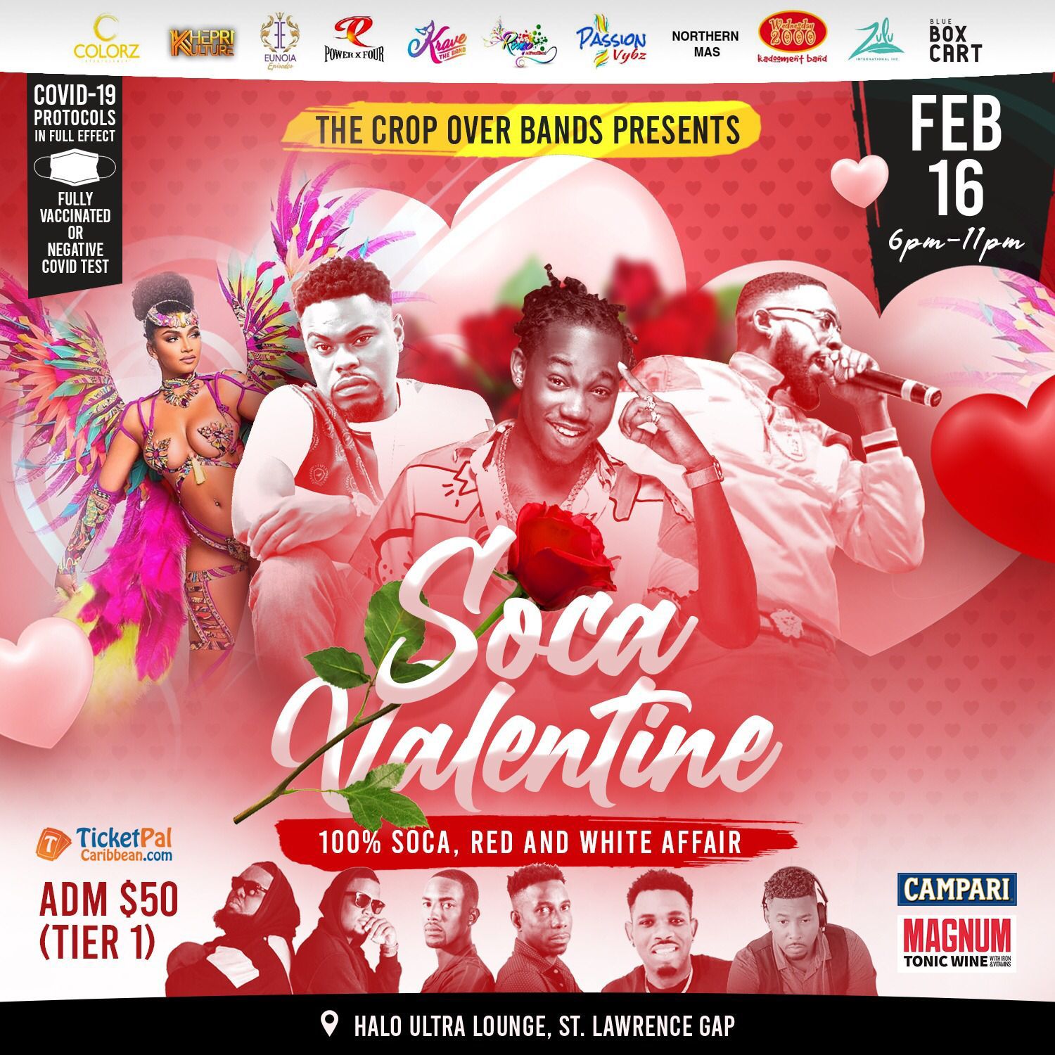 Ticketpal Caribbean Inc. - Soca Valentine - 100% Soca, Red and White Affair